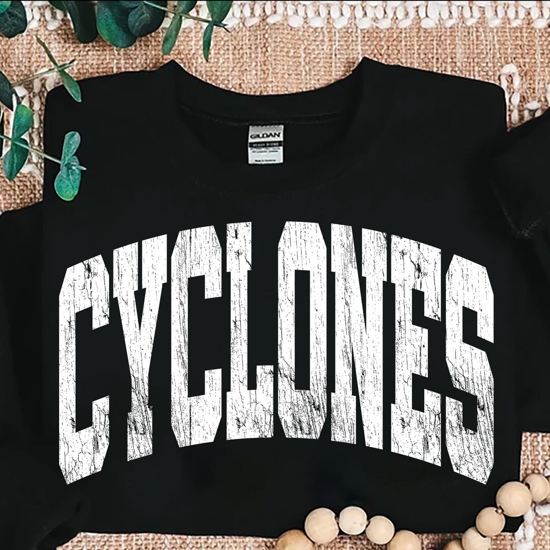 Cyclones Png, Retro Cyclones Typography Distressed School Spirit PNG ...