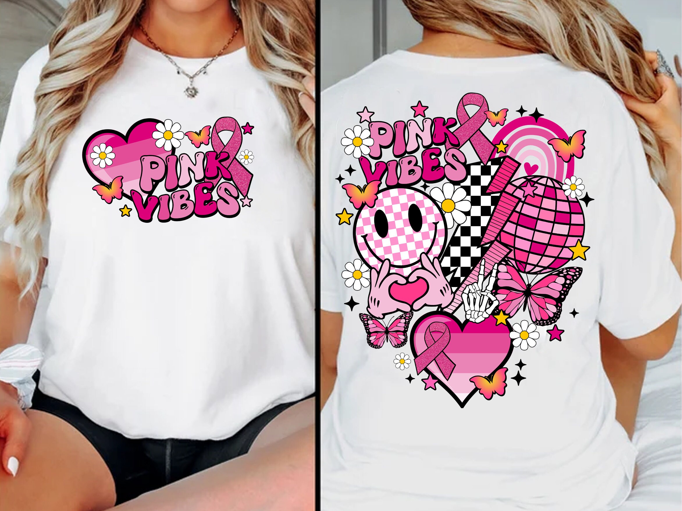 Retro Breast Cancer Png Breast Cancer Awareness Sublimation - Etsy