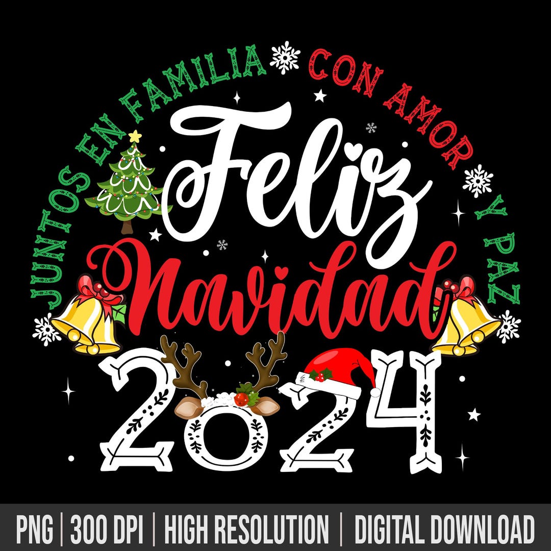 Feliz Navidad 2024 Png, Spanish Christmas Png, Luces De Navidad ...