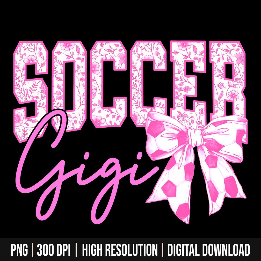 Soccer Gigi Floral Toile Pink Water Color Coquette Bow Clip Art ...