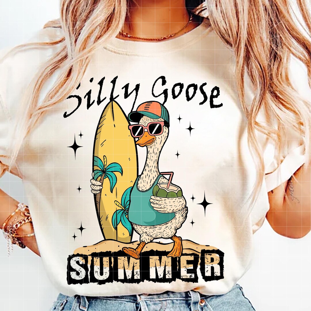 Silly Goose Summer PNG, Trending Goose Design, Cute Retro Goose Family ...