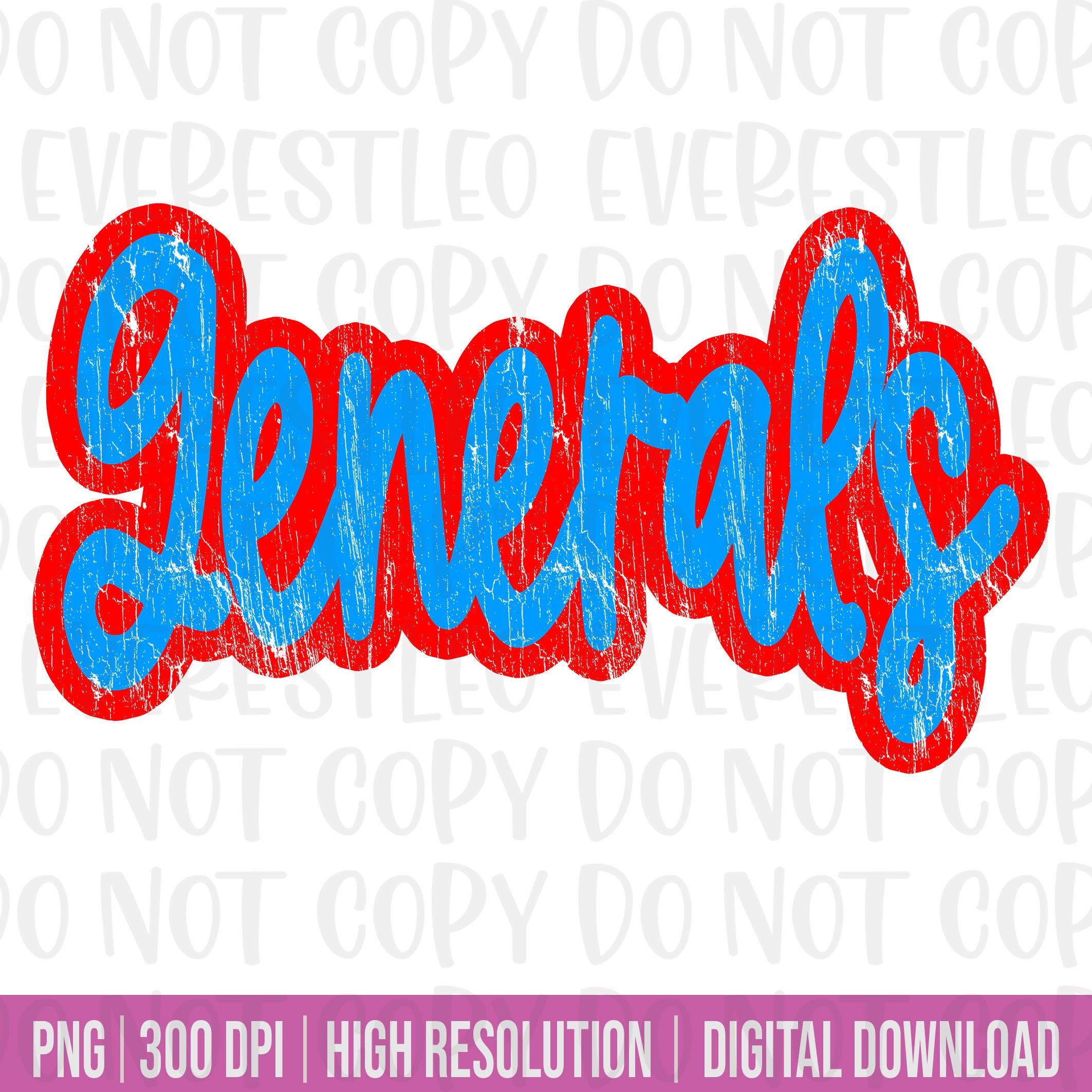 Generals Png, Generals Retro Typography Distressed School Spirit PNG ...