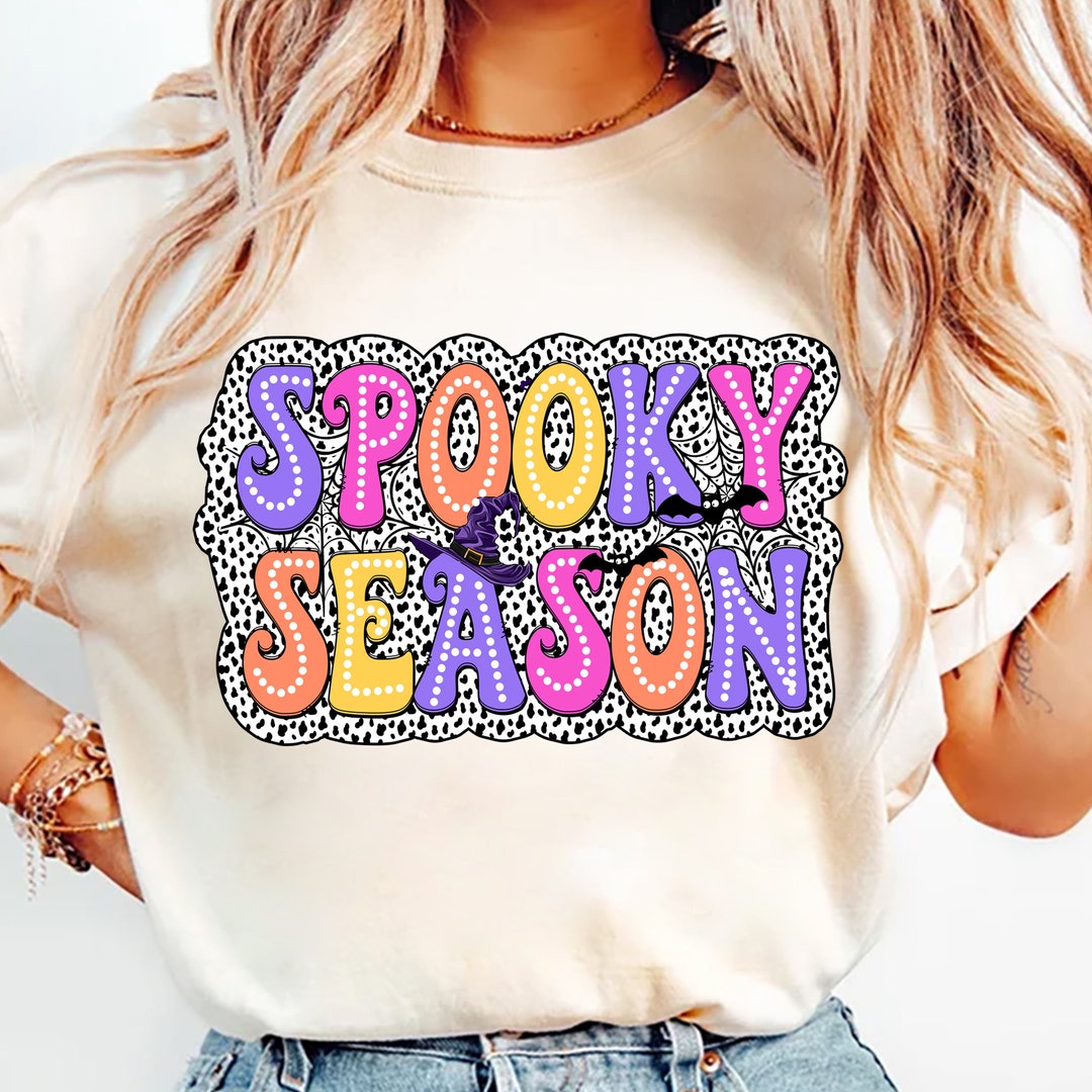Retro Spooky Season Png, Doodle Dots Spooky Season Png, Halloween Png ...