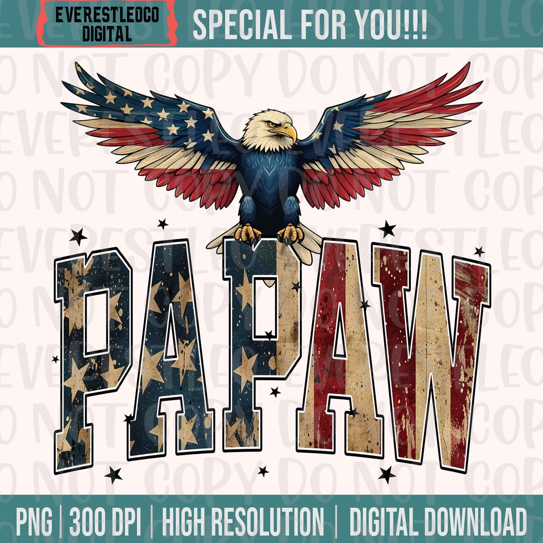 America Papaw Eagle USA Flag Png, Papaw Distressed Patriotic ...