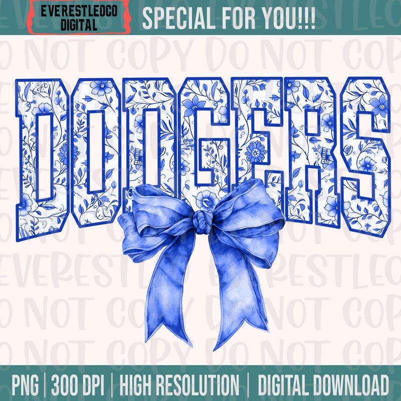 Dtf Dodgers Transfers - Etsy