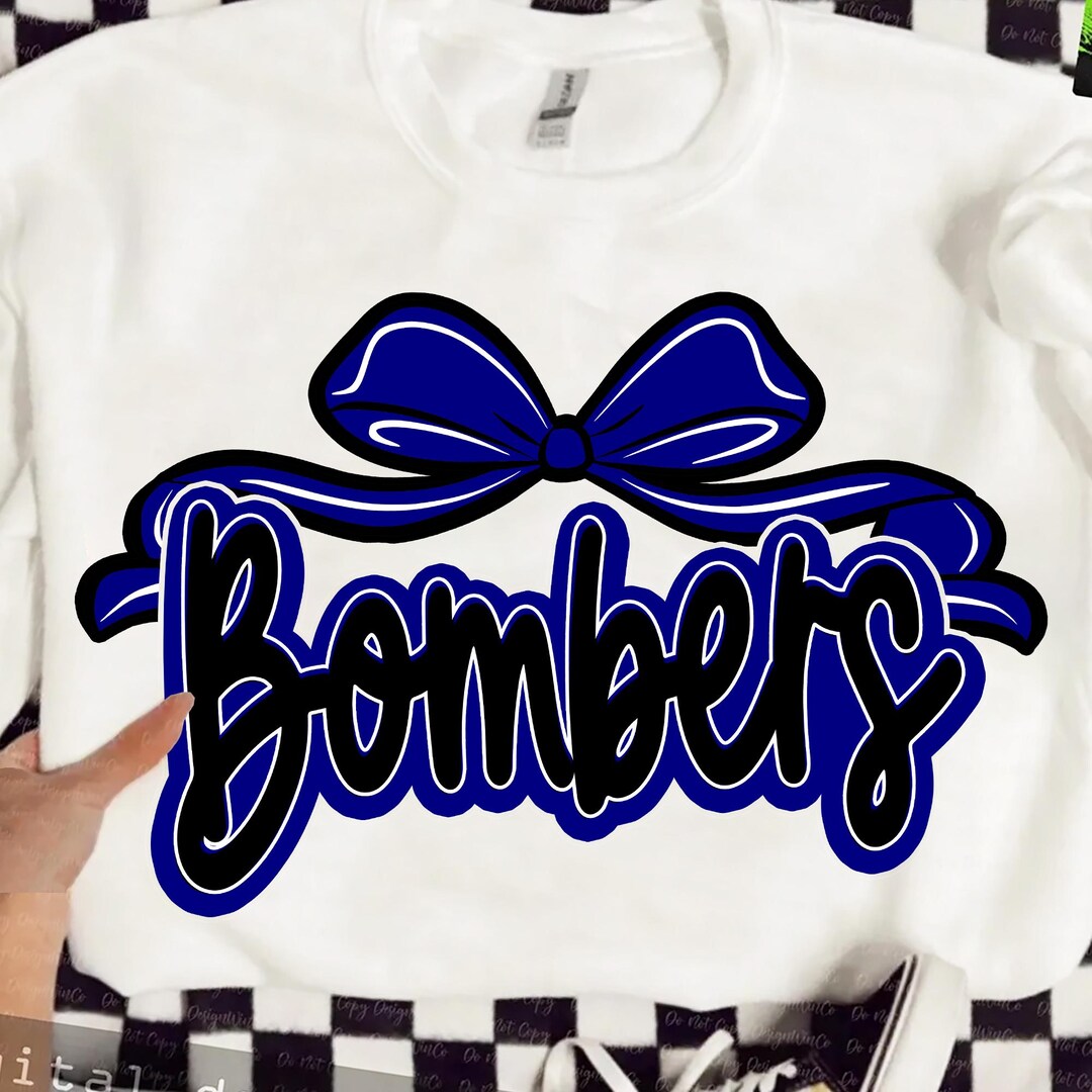 Bombers Png, Bombers Mascot Navy Coquette Bow, Team PNG, School, Mascot ...