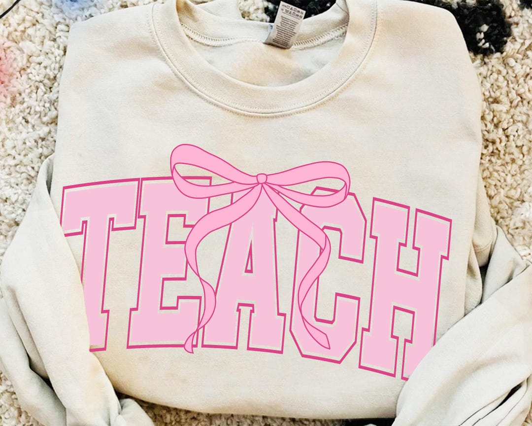 Coquette Teach PNG, Bow Teacher Png, Bows Teach PNG, Varsity Teach Png ...