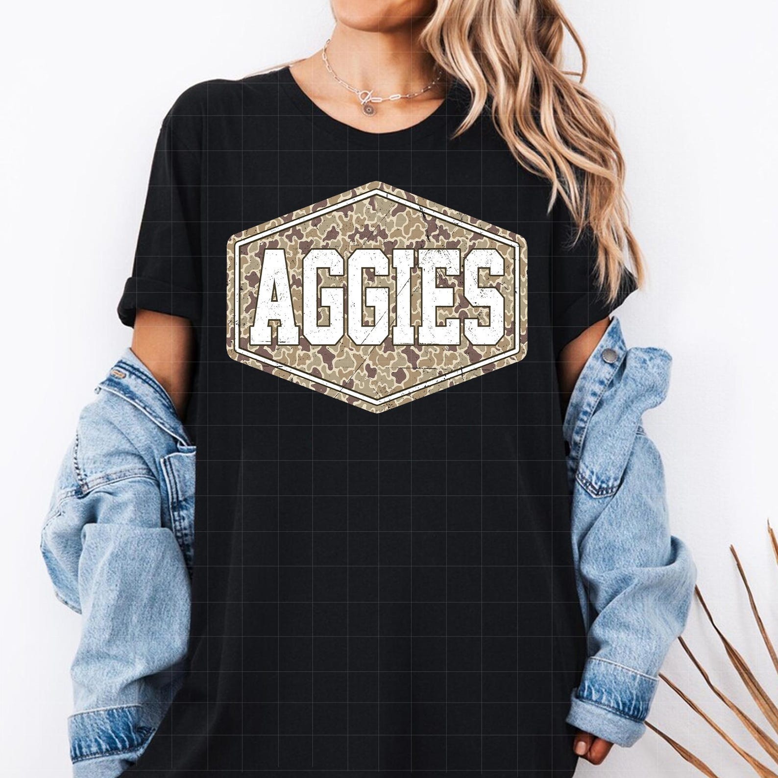 Aggies PNG, Retro Camo Mascot Varsity Distressed Design, School Spirit ...