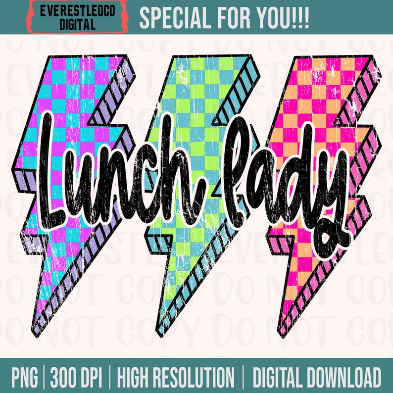 Lunch Lady Png Lightning Bolt School Lunch Lady Png, Back to School Png ...