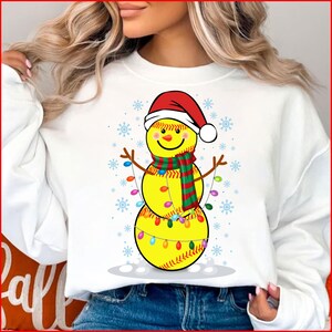 Softball Snowman PNG Digital Download, Winter Sports Holiday Clipart ...