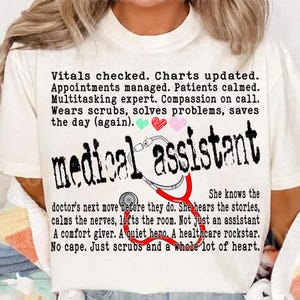 Medical Assistant Words Png, MA Nurse Png Healthcare Coworker ...