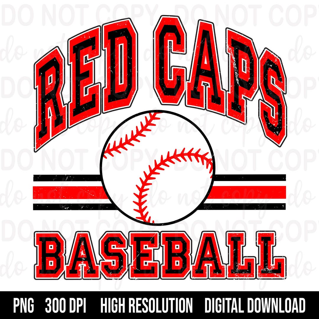 Custom RED CAPS Mascot Baseball Team Png | School, Team, Fall, Sport ...