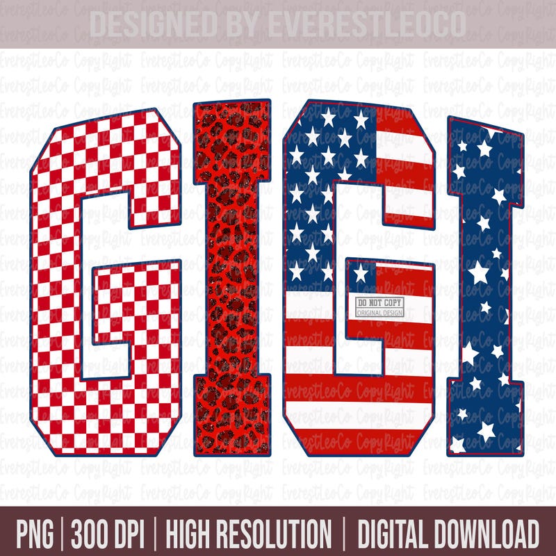 Gigi Patriotic Print - Etsy