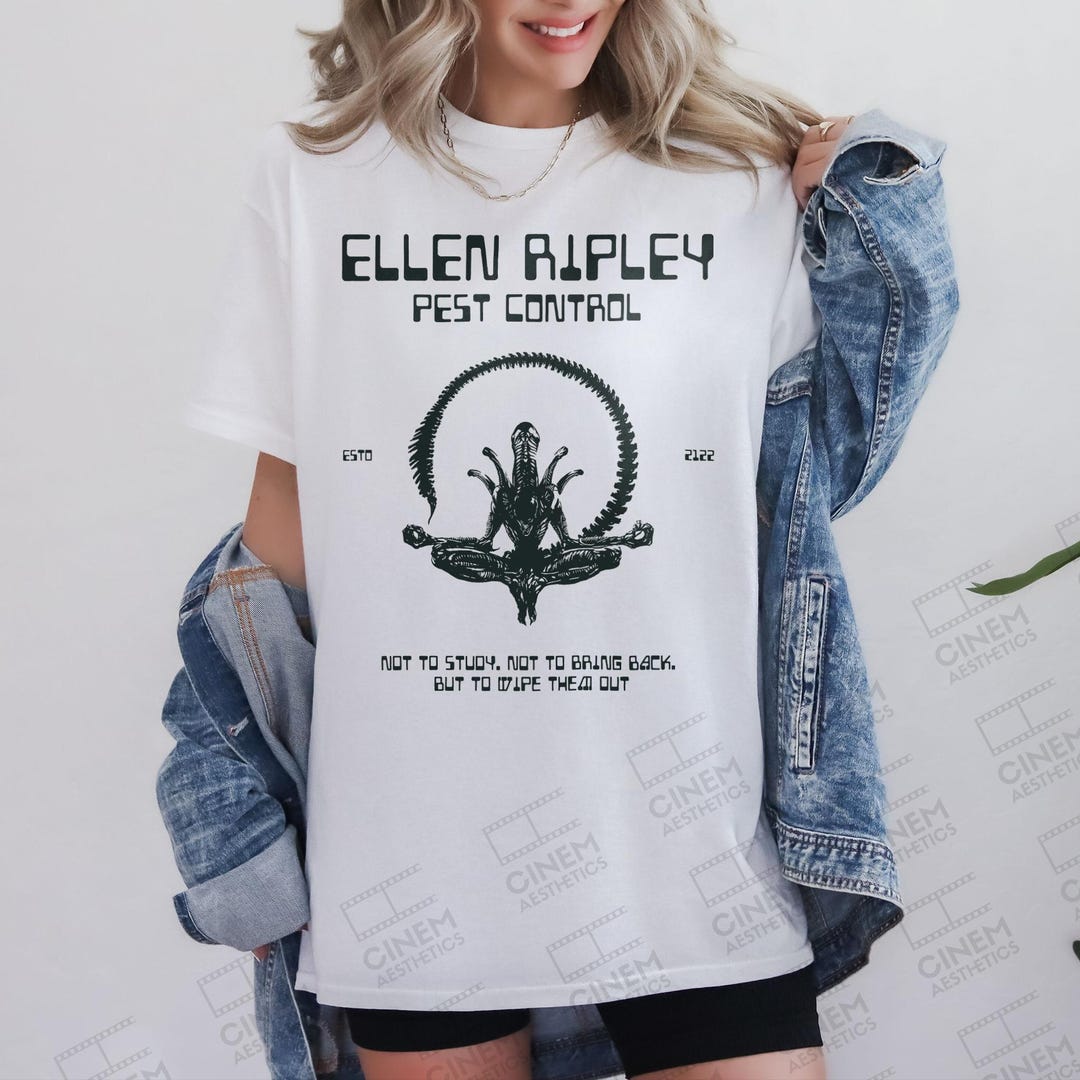 Alien Movie T-shirt, Horror Movie T-shirt, Ellen Ripley T-shirt ...