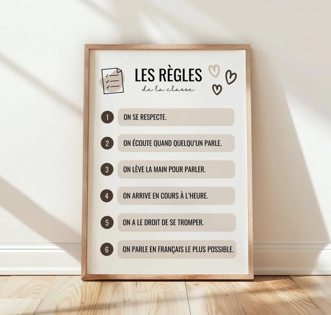 French Classroom Rules, Editable Poster, Printable Classroom Decor ...