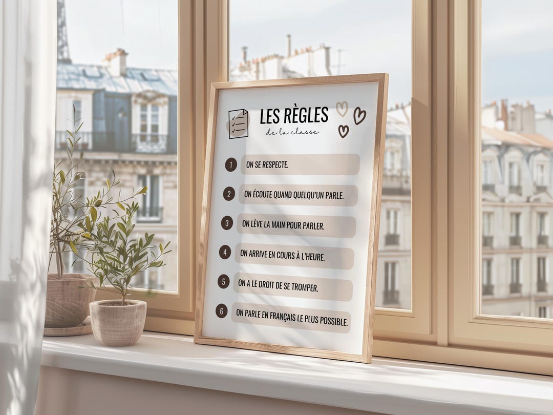 Editable French Classroom Rules Poster, Printable Classroom Decor ...