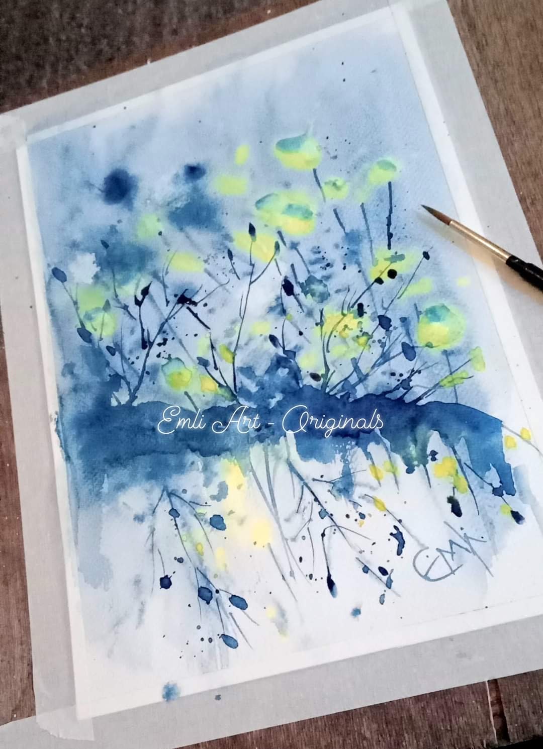 Semi-abstract Art Blue Abstract Painting Abstract - Etsy