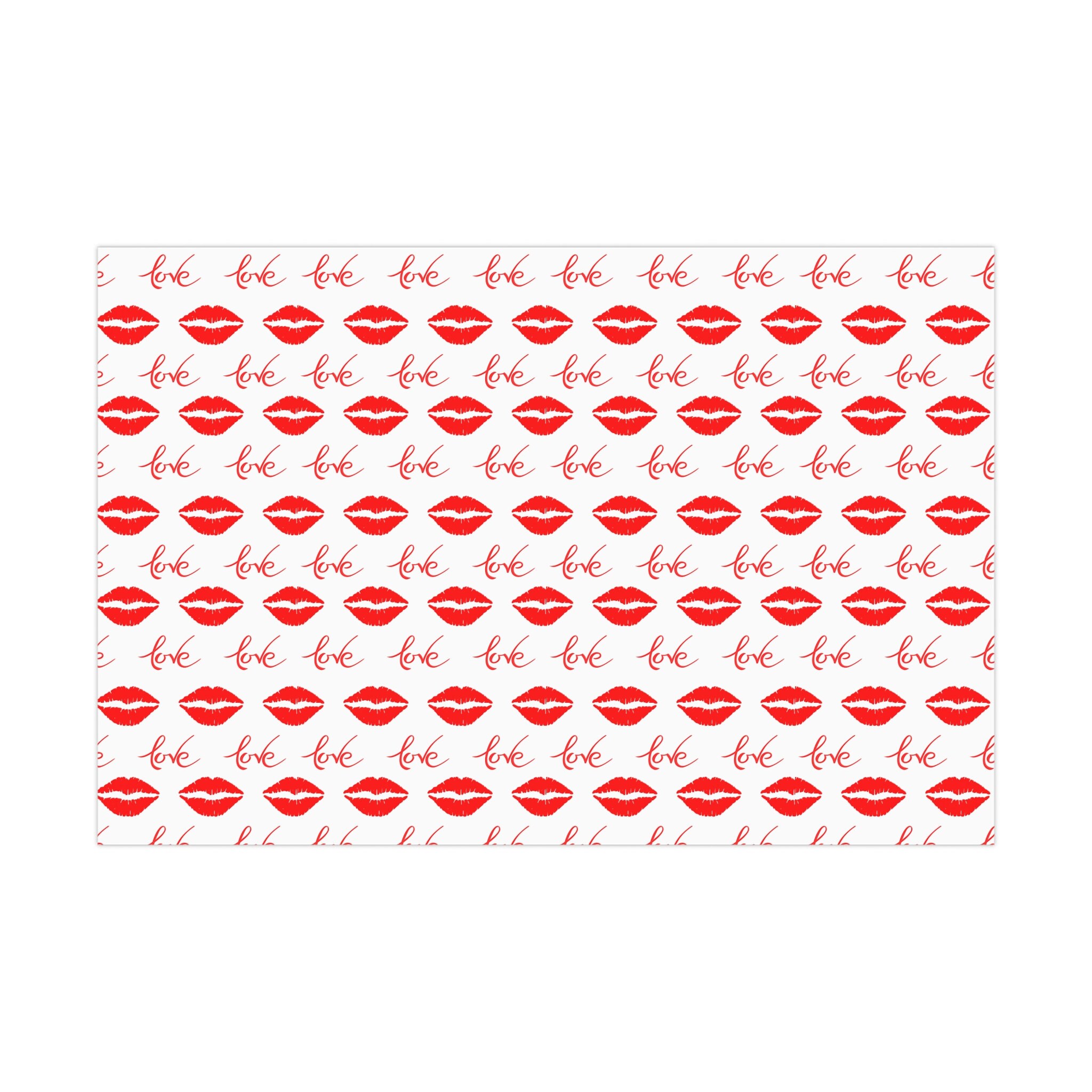 Lips Love White BG Gift Wrap Paper - Etsy