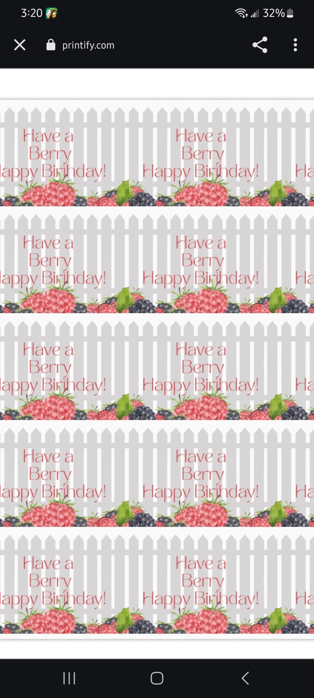 Berry Fence Birthday Gift Wrap - Etsy