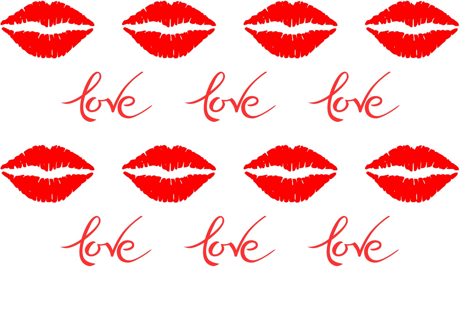 Lips Love White BG Gift Wrap Paper - Etsy