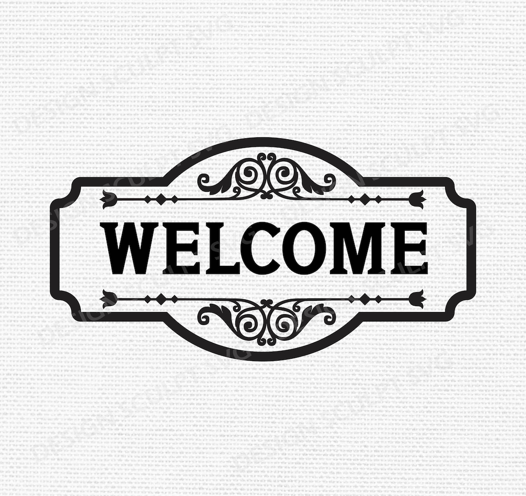Welcome SVG, Door Sign Svg, Door Hanger Design, Glowforge Files ...