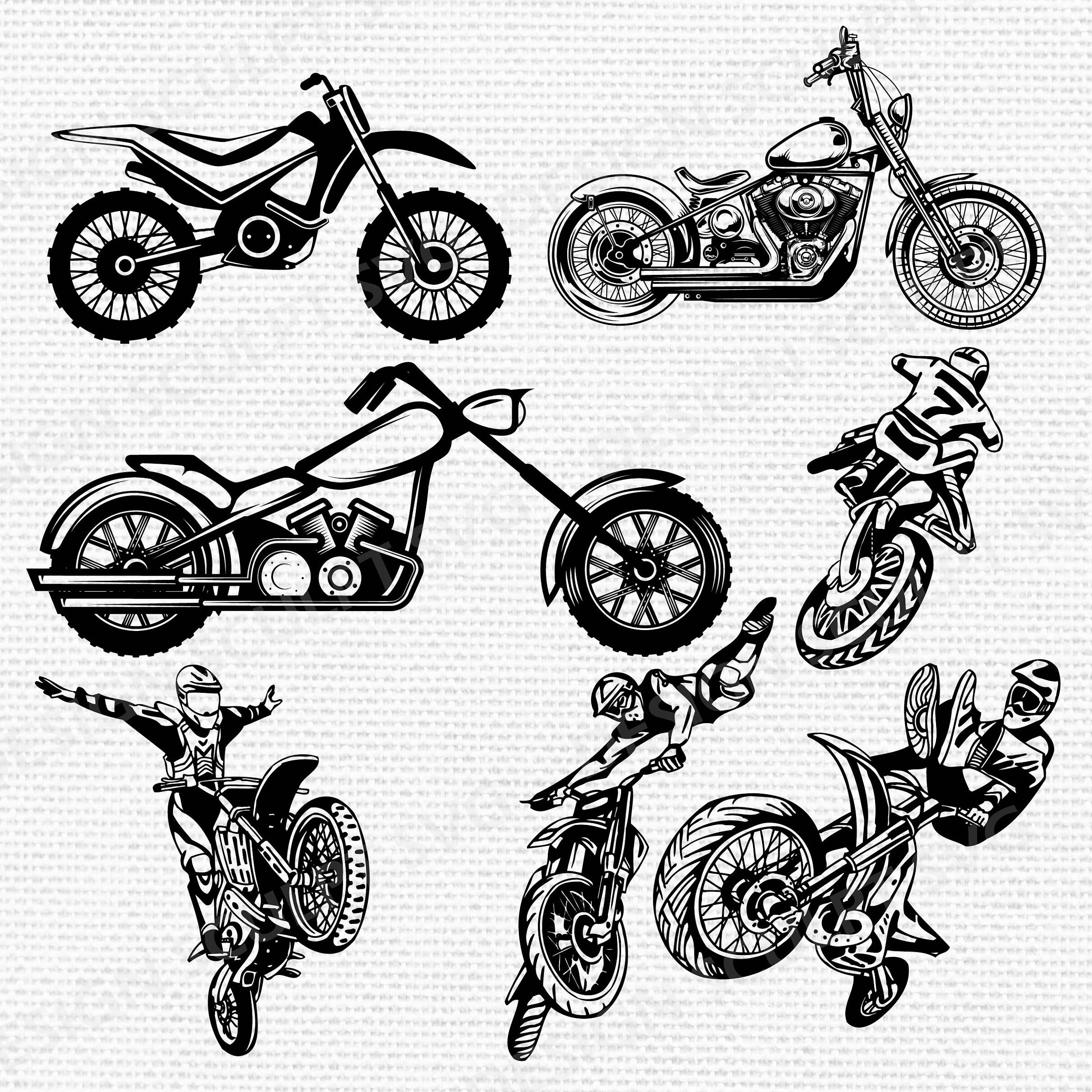 Motorcycle SVG Motorcycle Svg Bundle Motor Bike Svg - Etsy