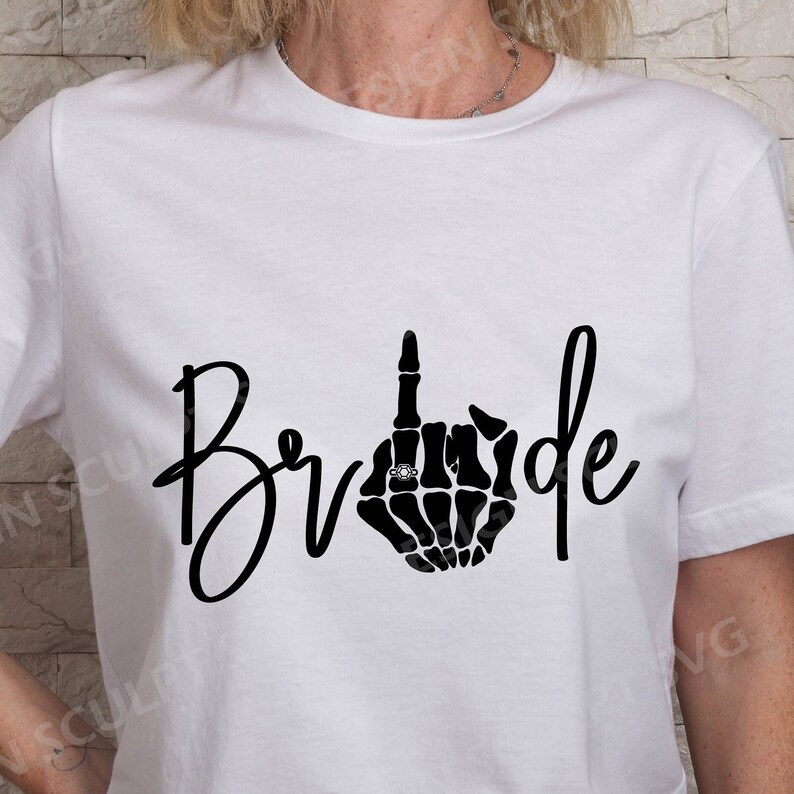 Skeleton Bride Wedding Finger Svg Engagement Ring Svg Bride - Etsy