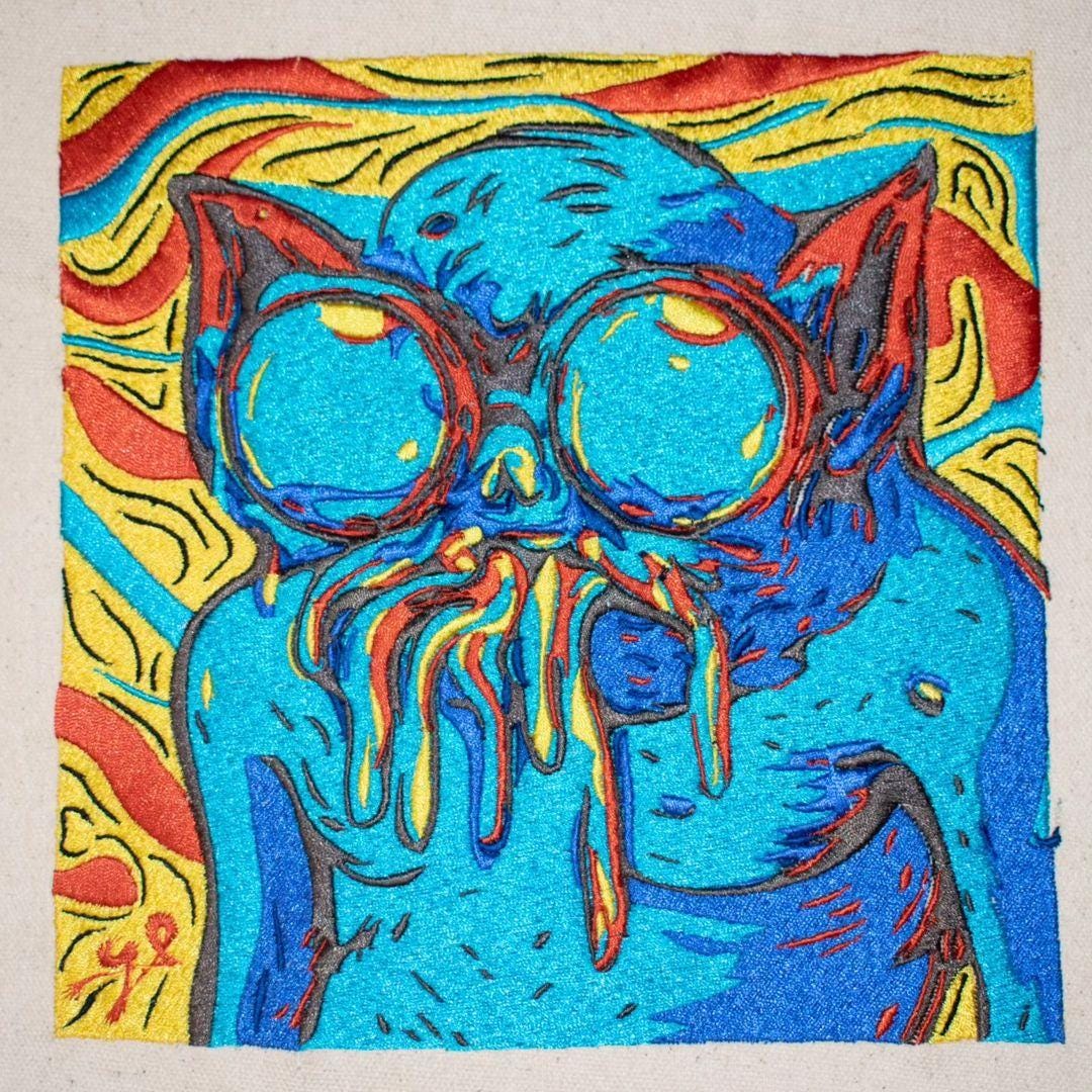 Embroidery Artwork Psychedelic Monsters 6/9 - Etsy