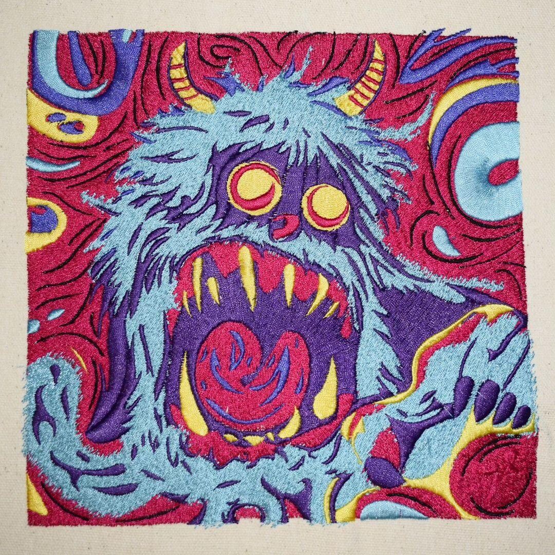 Embroidery Artwork Psychedelic Monsters 9/9 - Etsy