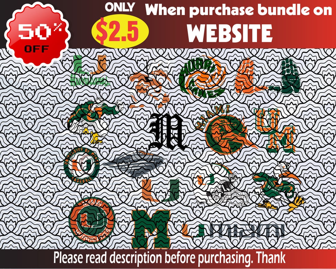 Miami Hurricanes Svg M-iami SVG Miami Football Miami - Etsy