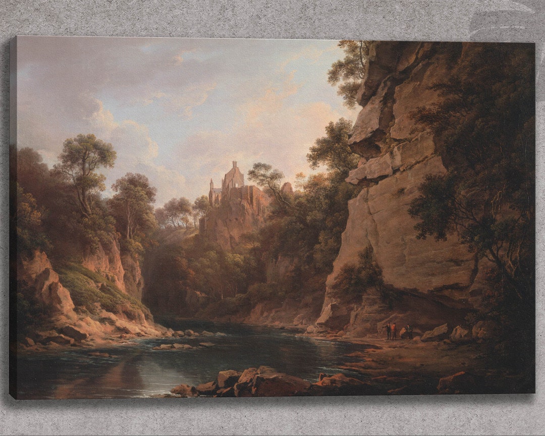 North Esk River Trees Nature United Kingdom Castle Canvas - Etsy