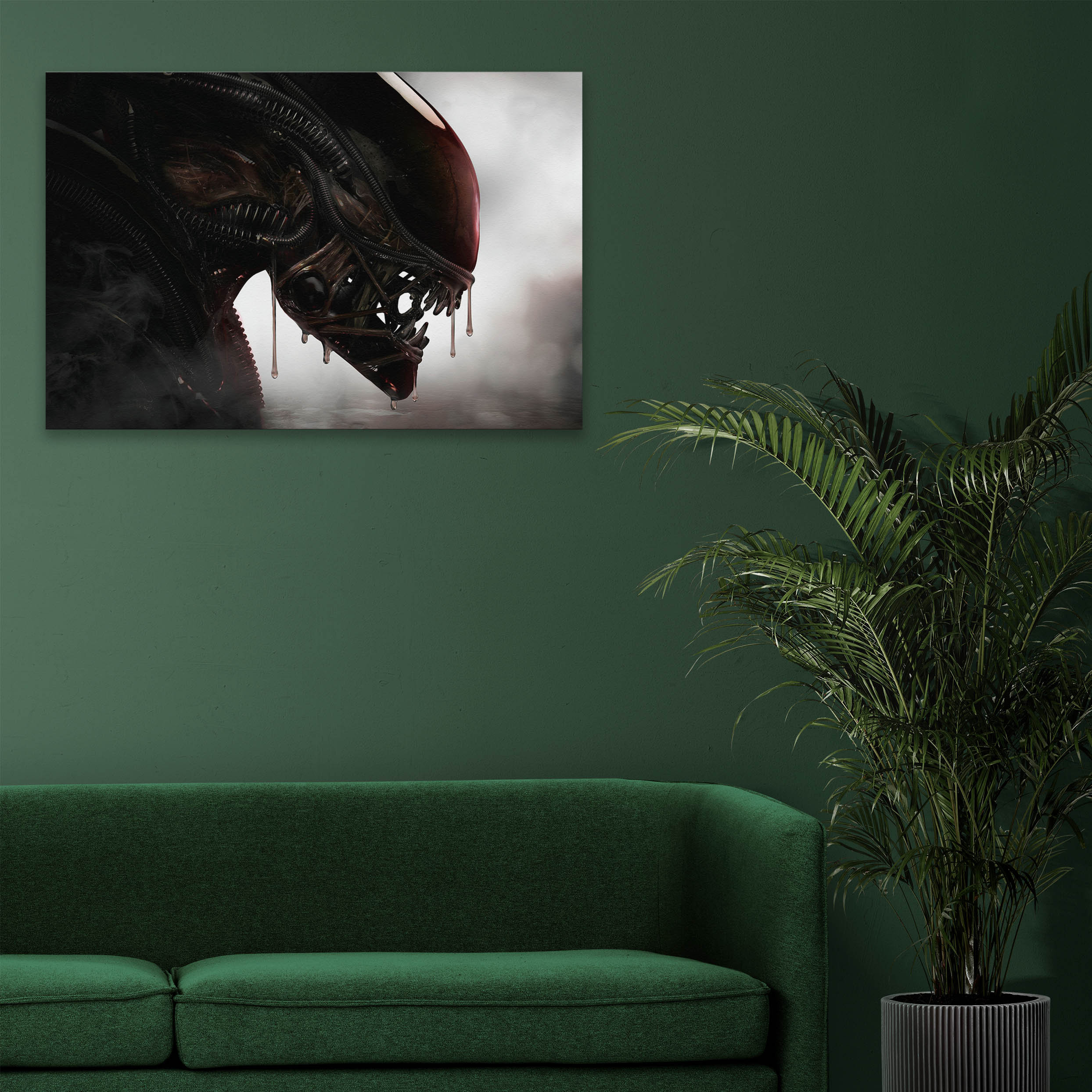 Alien Canvas Wall Art Xenomorph Poster Print Movie Gift for Him, Her ...