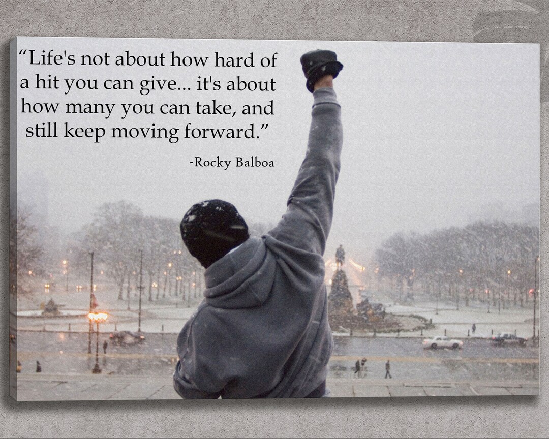 Rocky Balboa Quote Movie Canvas Wall Art Inspiring Rocky Poster Print ...