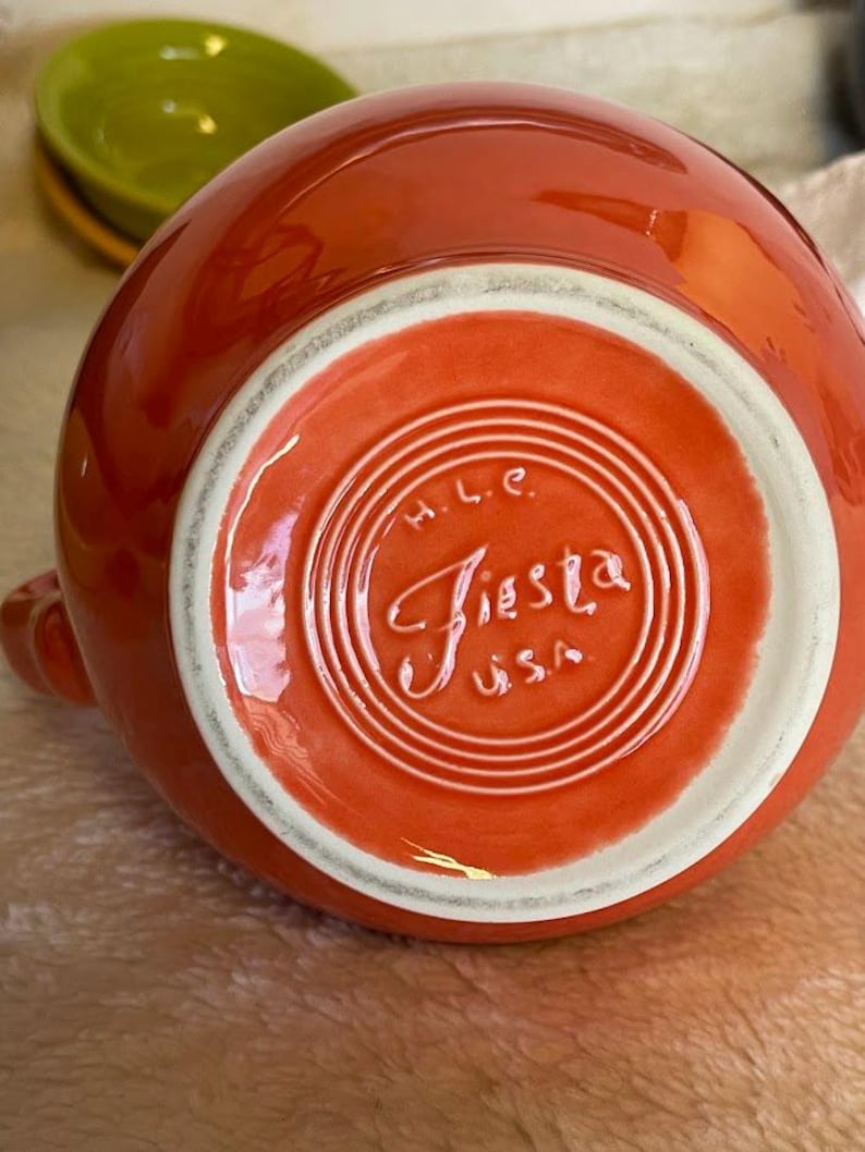 Rare Vintage Homer Laughlin Retro Fiestaware Fiesta HLC USA Persimmon ...
