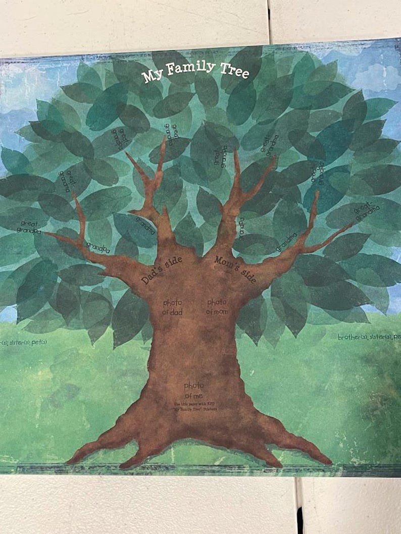 My Family Tree Extended Family 12"x12" Scrapbook Paper Karen Foster ...
