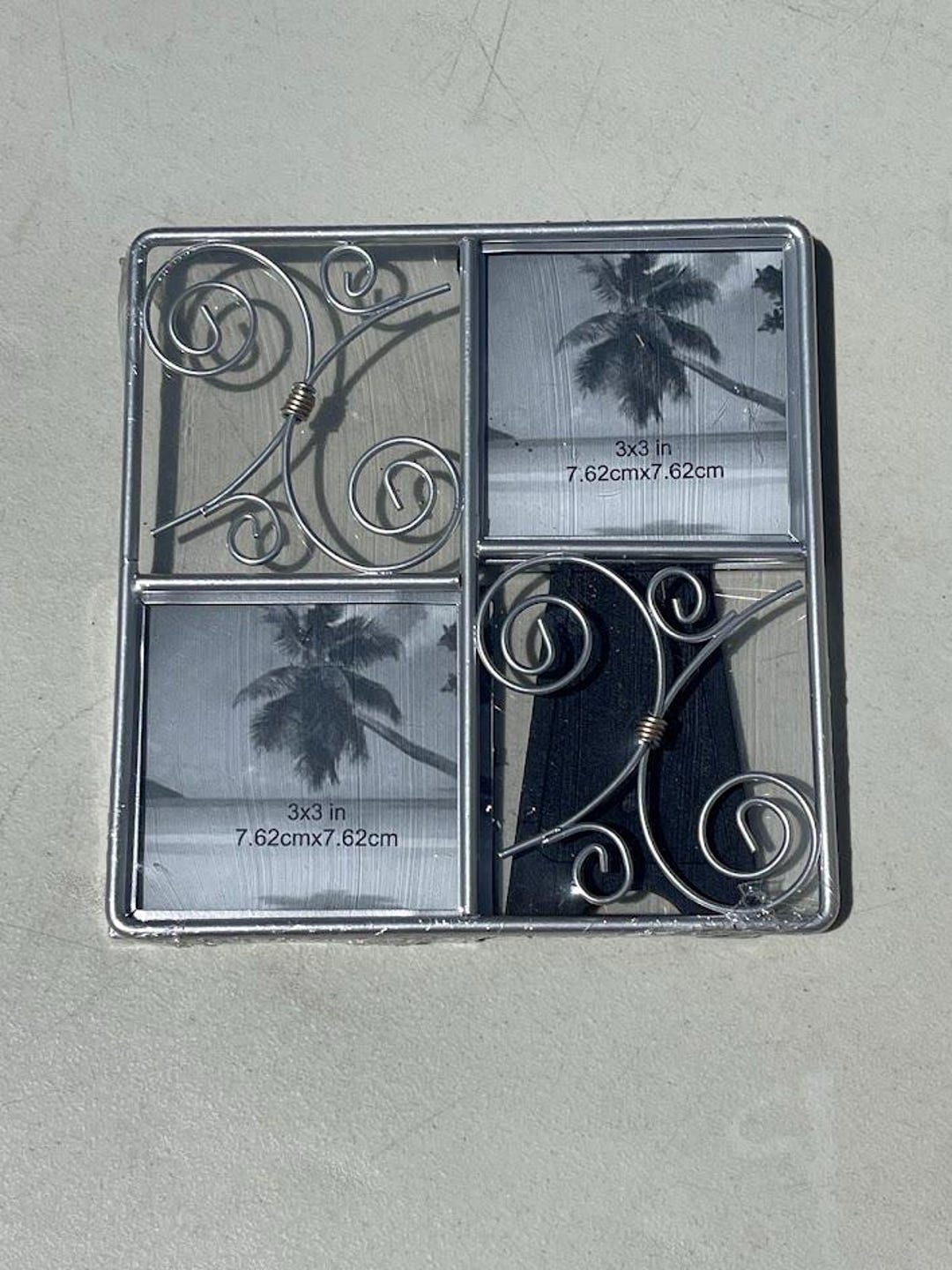 Metal Picture Frame With Two Windows (3x3") Vintage (2006) - Etsy