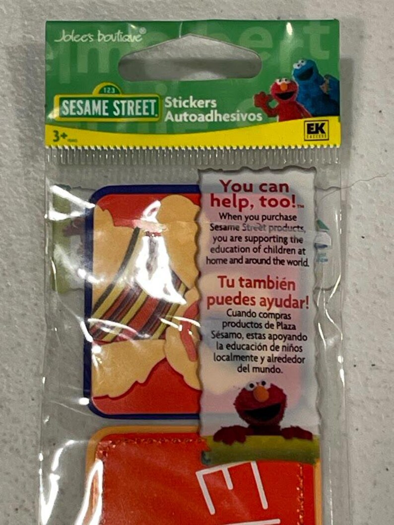 Vintage Sesame Street Elmo Stickers, Jolee's Boutique (3 Pcs) - Etsy