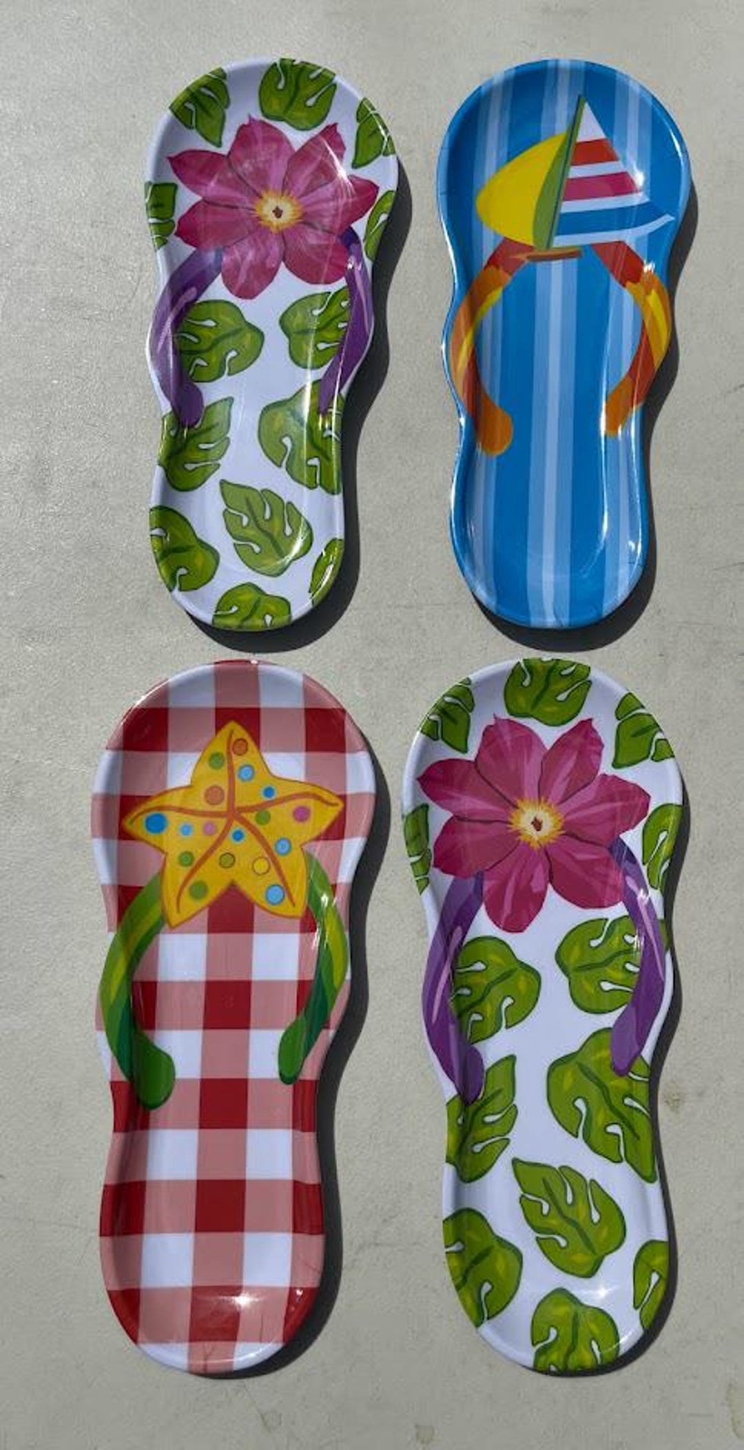 Flip Flop Serving Plates 10x5 Inches Set of 4 - Etsy