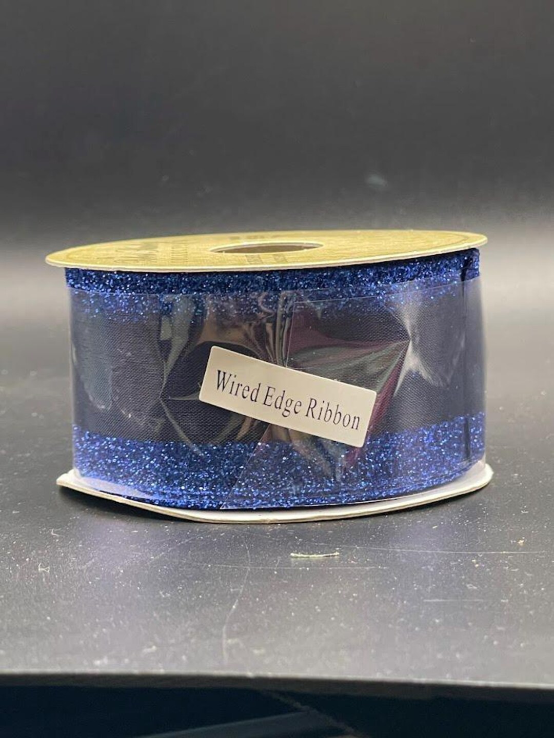 The Robert Stanley Collection Navy Blue & Blue Glittered Wired Edge ...
