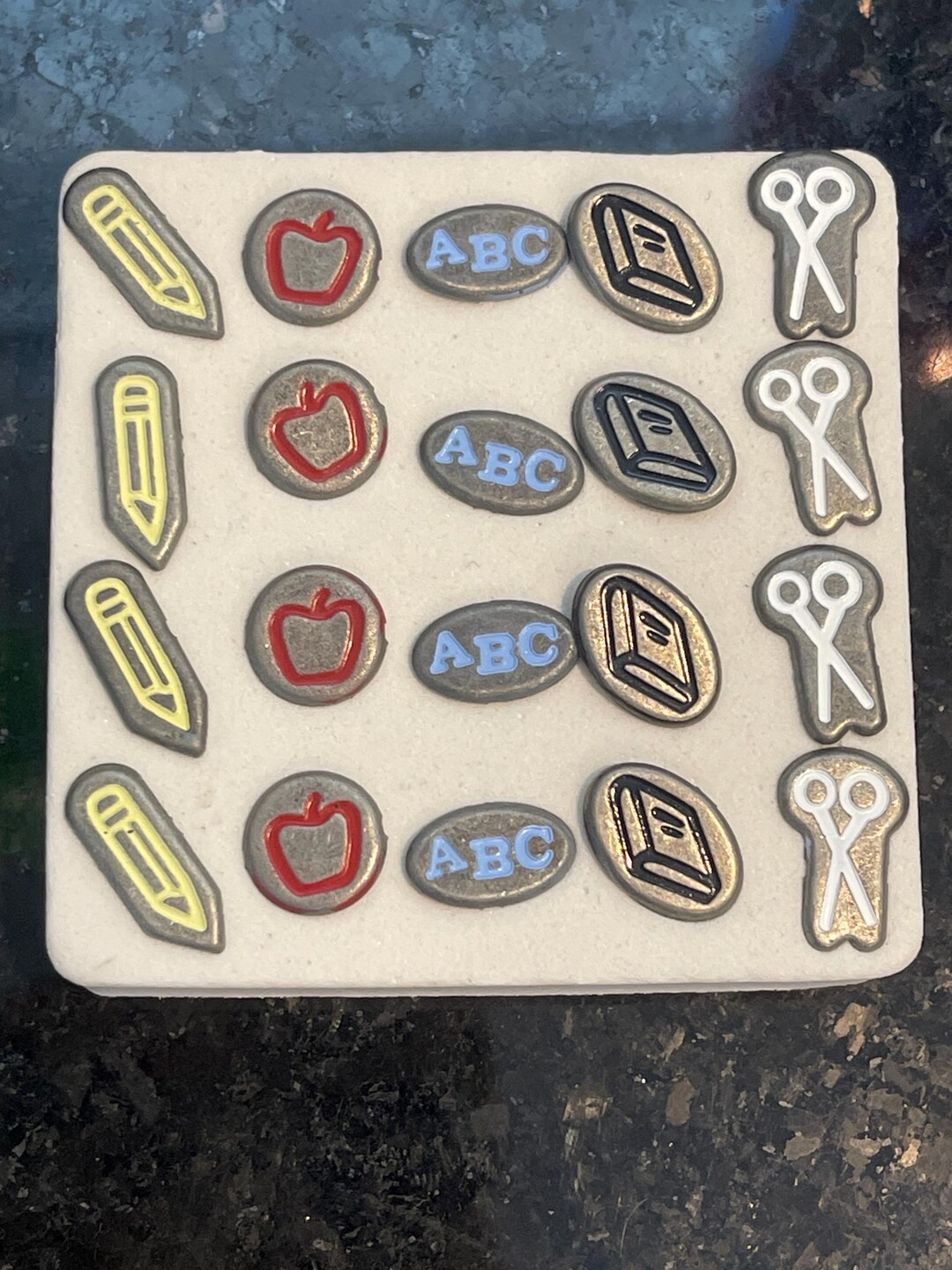 Back to School Brads Paper Crafts 20 Pieces - Etsy