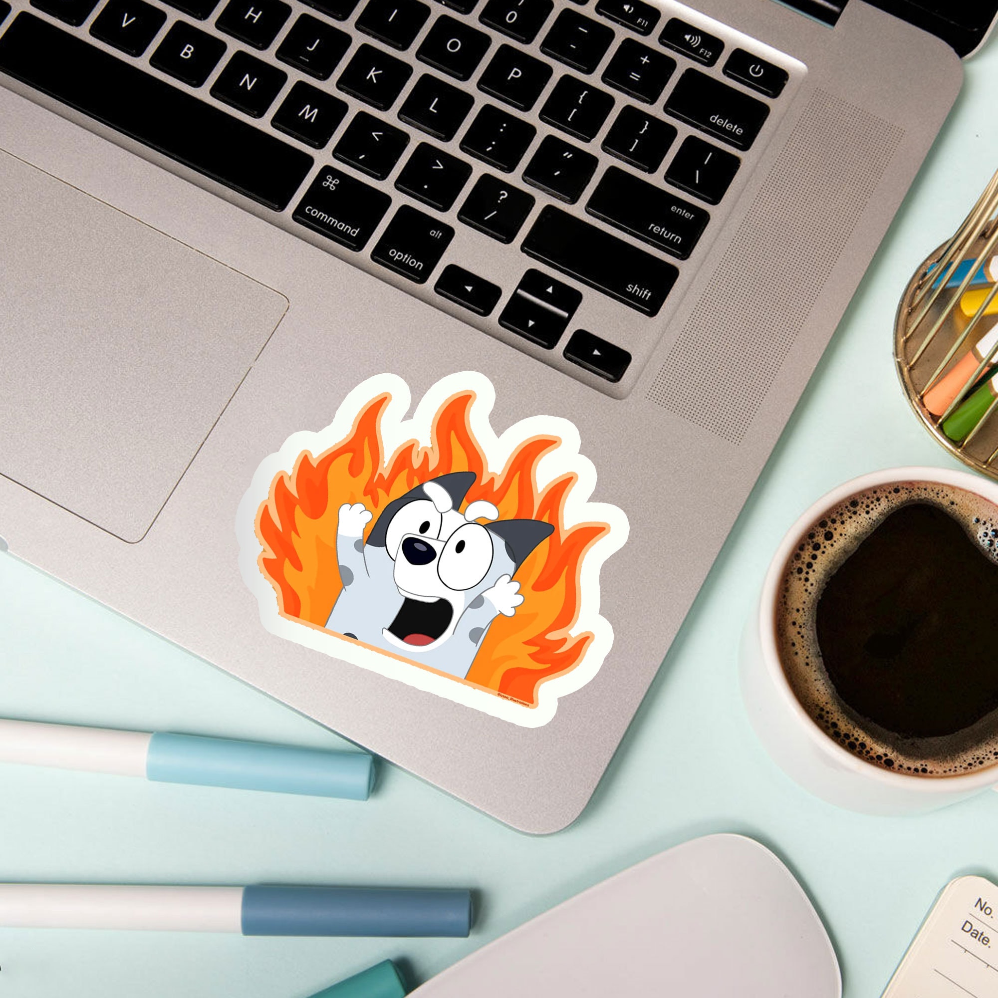 Fire Muffin Planner Sticker Bluey Sticker Funny Dog Sticker - Etsy