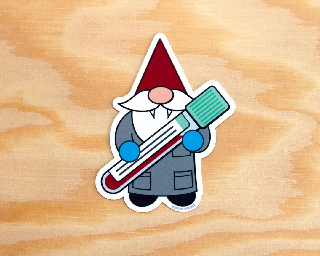 Phlebotomist Gnome Sticker, Vampire Gnome Gift for Lab Tech, Phlebotomy ...