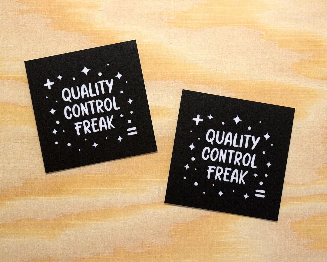 Quality Control Freak Stickers (set of 2), Medical Technologist Humor ...