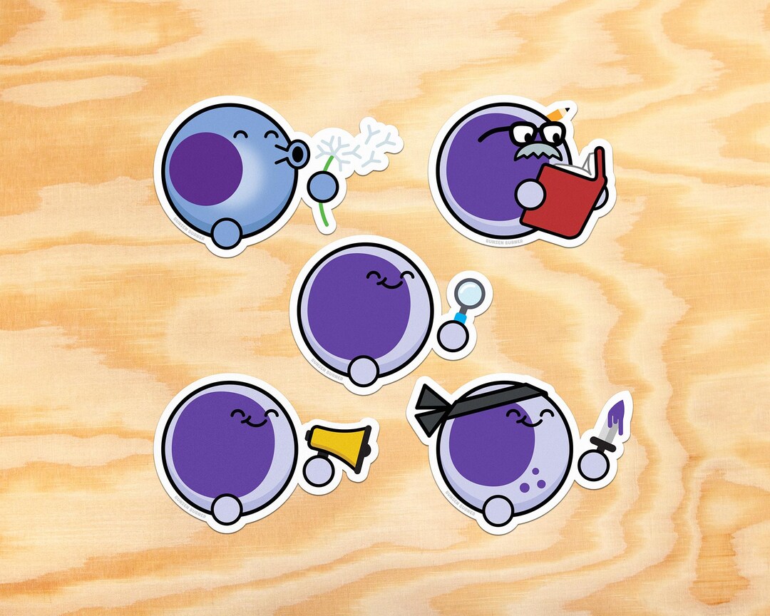 Cute Lymphocyte Stickers for Medical Technologists, White Blood Cell ...