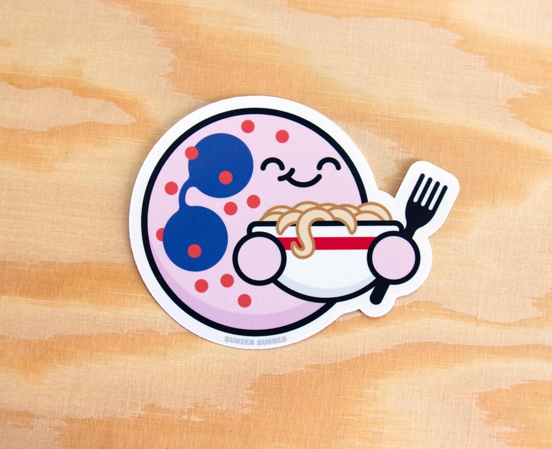 Cute Eosinophil Eating Parasites Sticker for Medical Technologists ...