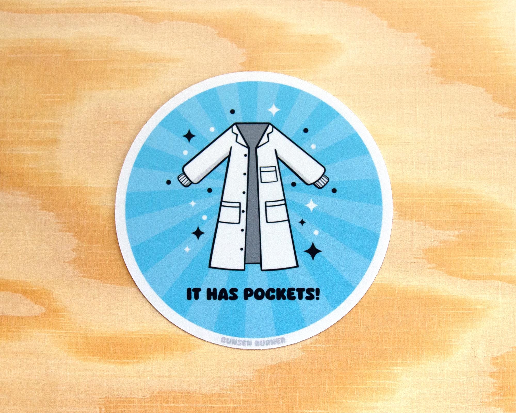 Cute Lab Coat Sticker, It Has Pockets Graphic, Clinical Lab Science Art ...