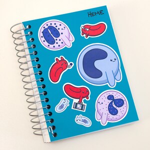 Cute Red and White Blood Cell Sticker Sheets, Anatomy and Physiology ...