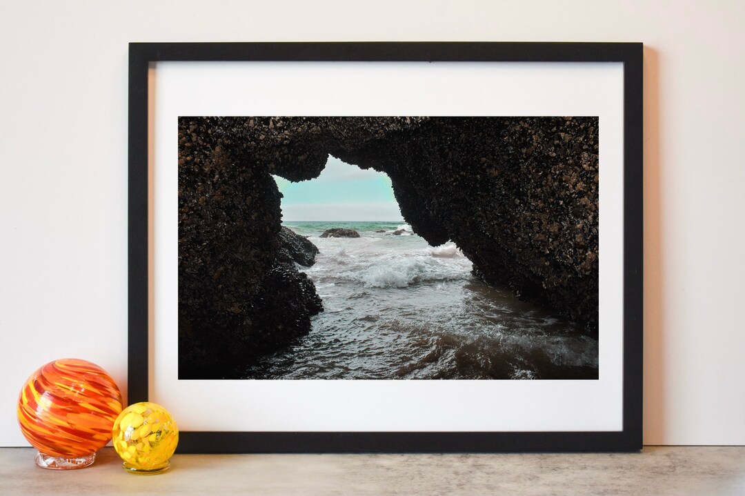 Ocean Cave, Hidden Tide Pool, Ocean Photography, Instant Download - Etsy