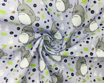 Japanese Anime Fabric Cartoon Anime Polyester Cotton Fabric by the Half ...