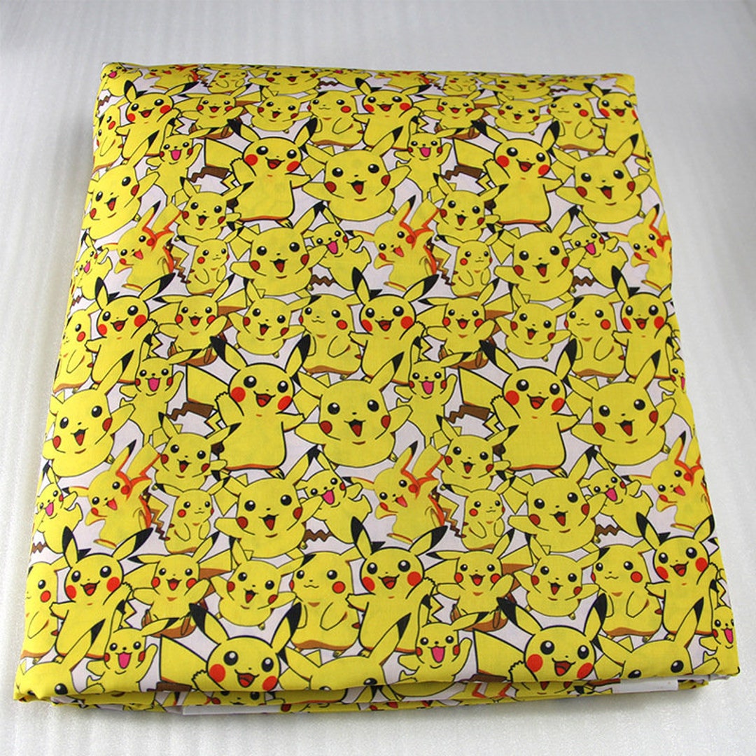 Pokemon Pocket Monster Fabric Pikachu Fabric Cartoon Anime Polyester ...